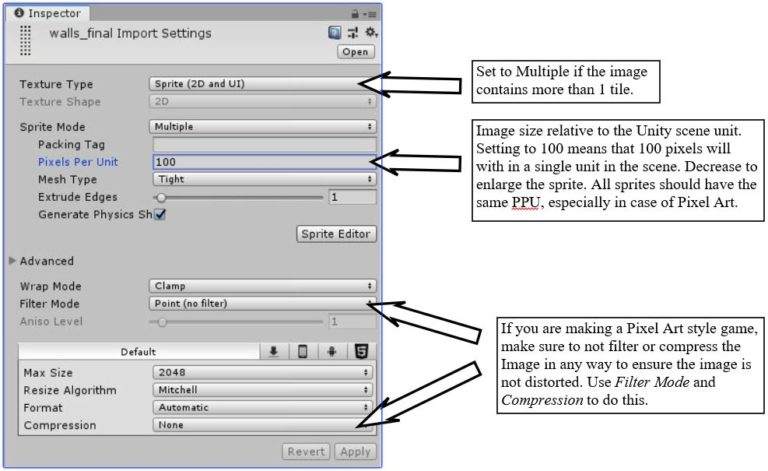 Import 2D tiles into Unity - GameDevStash - Game design and development